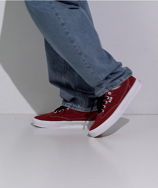 Vans Skate Curren Caples Red & White Skate Shoes | Zumiez