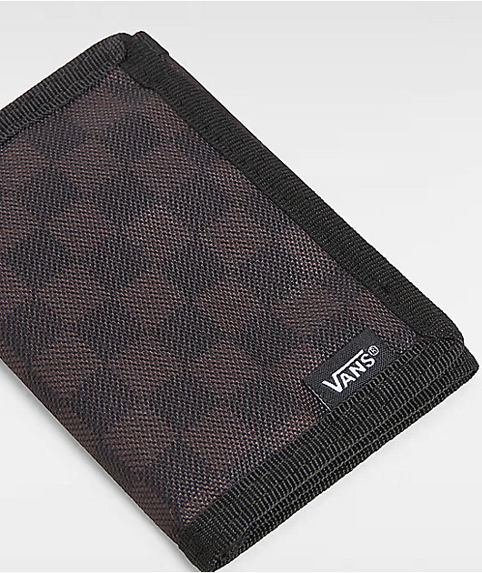 Vans Slipped Checkerboard Black & Charcoal Trifold Wallet | Zumiez