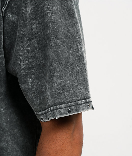 Vitriol Death Grip Dark Grey Wash T-Shirt | Zumiez