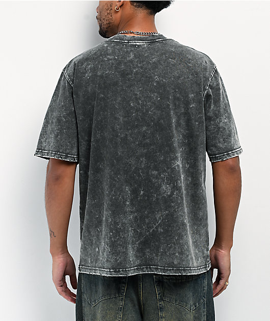 Vitriol Death Grip Dark Grey Wash T-Shirt | Zumiez