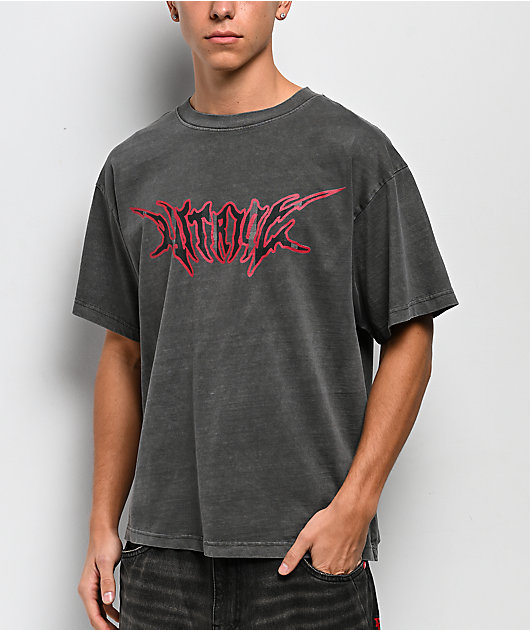 Vitriol Jagged Grey Wash T-Shirt | Zumiez