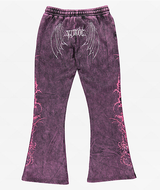 Vitriol Karli Shadow Purple Wash Sweatpants | Zumiez