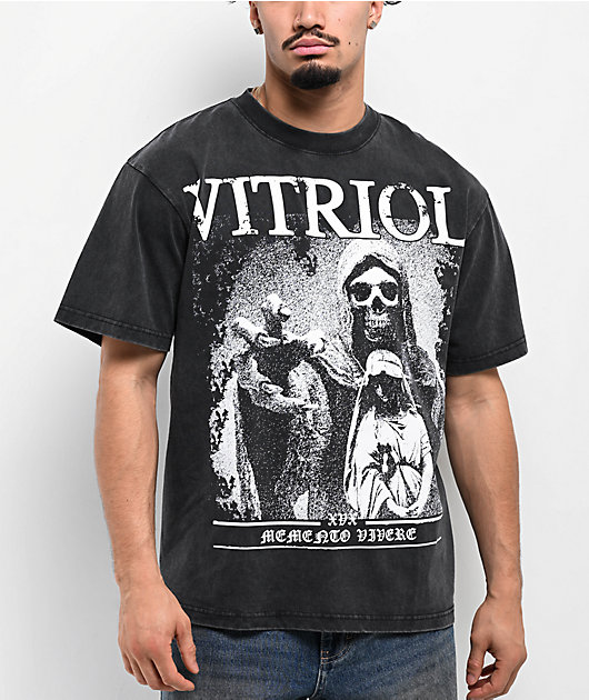 Vitriol Memento Vivere Black Wash T-Shirt | Zumiez