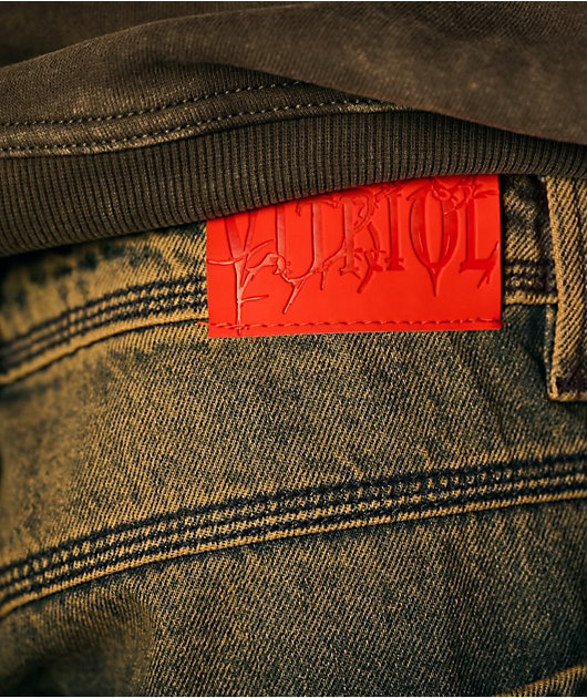Vitriol Void Bite Blue Wash Ultra Wide Leg Jeans | Zumiez
