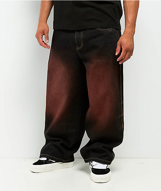 Vitriol Voided Color Black Wash Ultra Wide Jeans | Zumiez