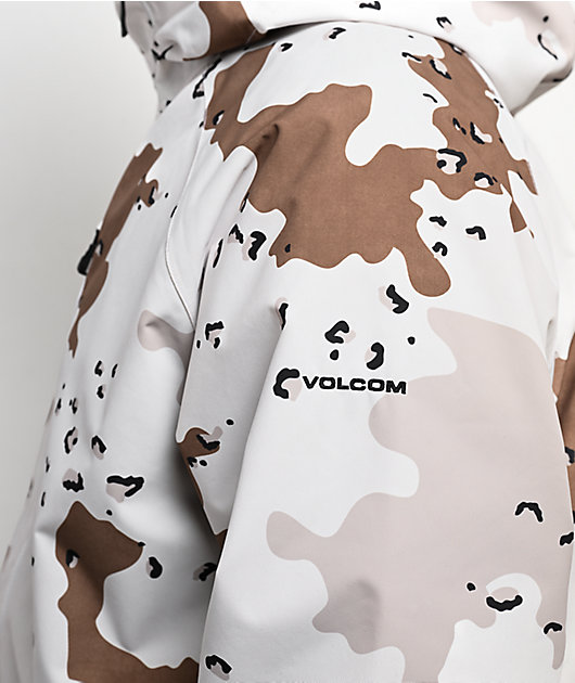 Volcom 2836 White Camo 20K Insulated Snowboard Jacket | Zumiez