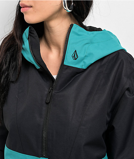 Volcom Ashfield Black & Blue 10K Anorak Snowboard Jacket | Zumiez