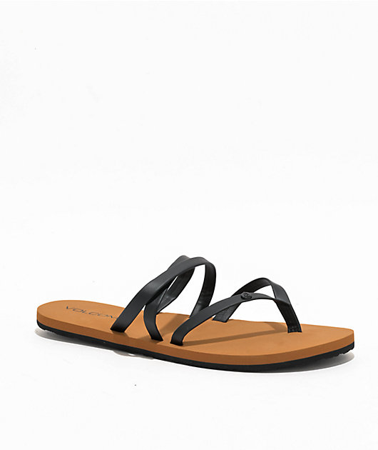 Volcom Easy Breezy II Black Sandals | Zumiez