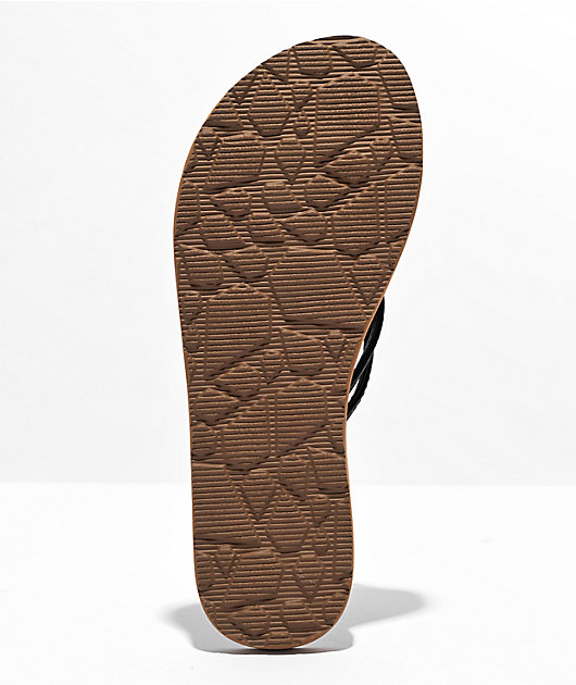 Volcom Forever & Ever Black & Tan Sandals | Zumiez