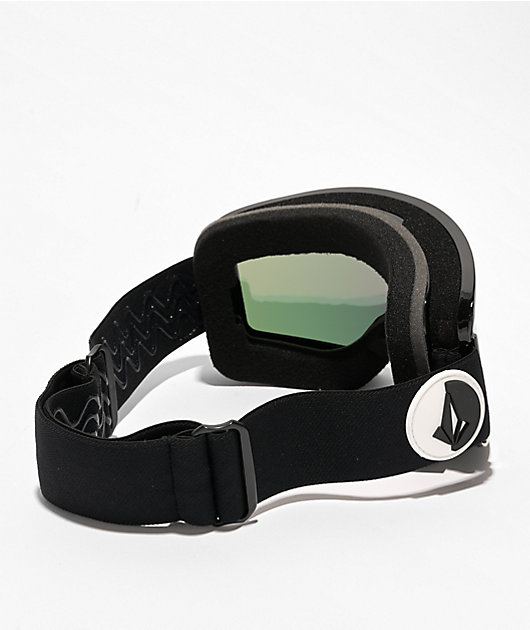 Volcom Garden Gloss Black Red Chrome Snowboard Goggles
