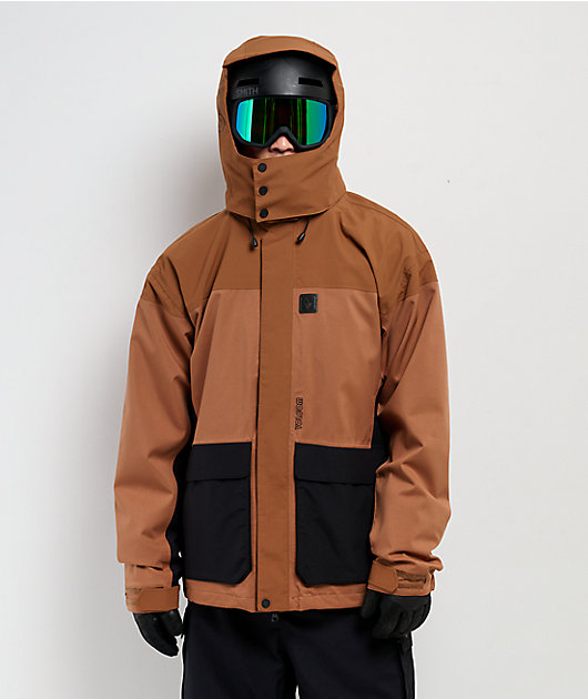 Volcom Kleveland Brown 15K Snowboard Jacket | Zumiez