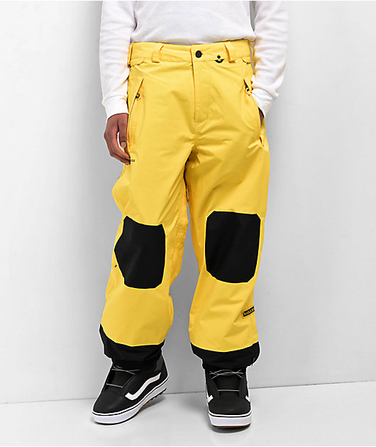 Volcom Longo Gore-Tex Black & Yellow 15K Snowboard Pants | Zumiez