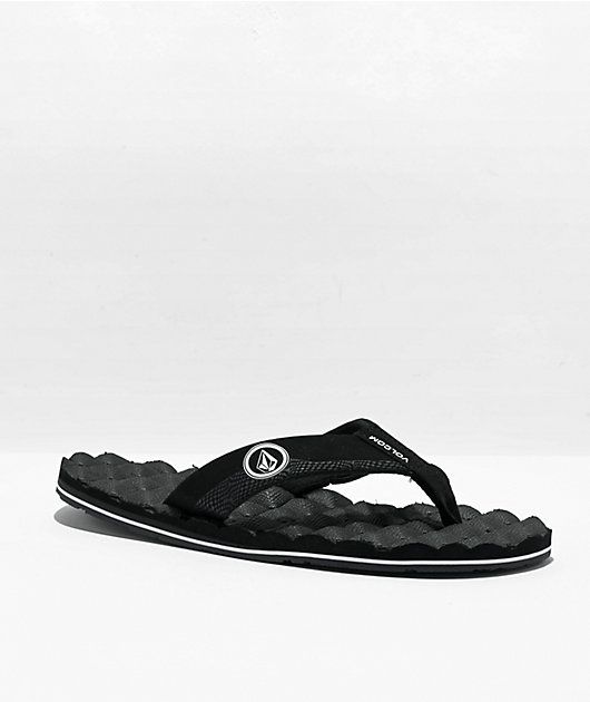Volcom Recliner Black & White Sandals | Zumiez