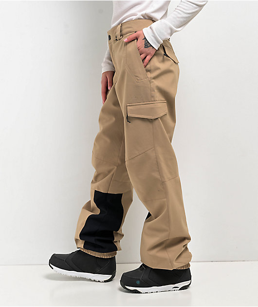Volcom Wildling Dark Khaki 15K Snowboard Pants | Zumiez