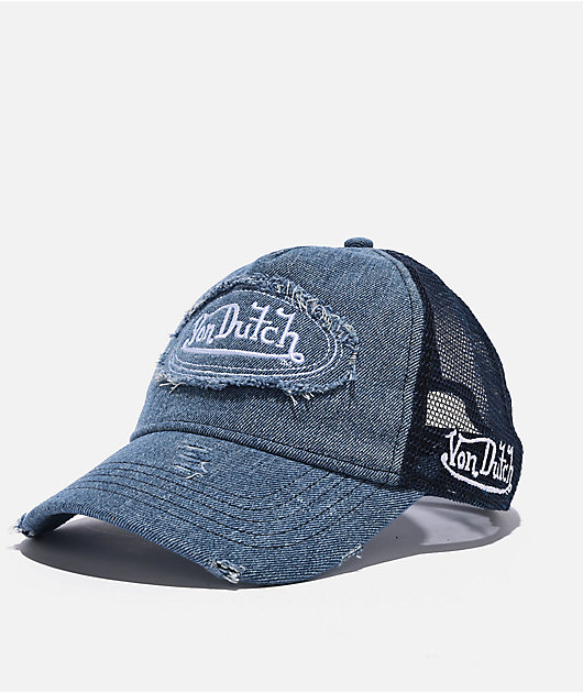 Von Dutch Denim Blue Trucker Hat | Zumiez