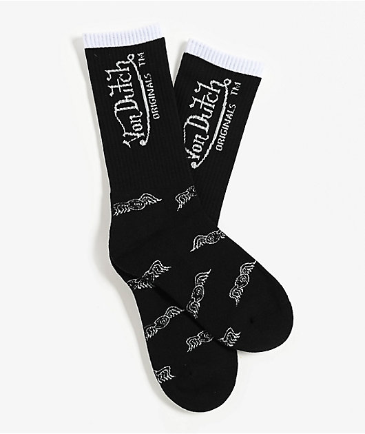 Von Dutch Eyeball Black Crew Socks | Zumiez