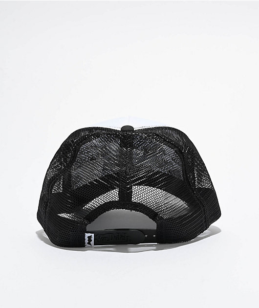Von Dutch Flying Eyeball Wordmark Black Trucker Hat | Zumiez