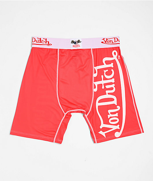 Von Dutch Logo Red Boxer Briefs | Zumiez