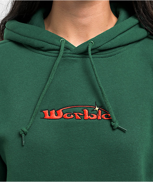 WORBLE Glisten Dark Green Hoodie