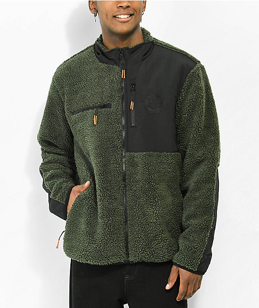 Welcome Vertex Dark Green Sherpa Jacket | Zumiez