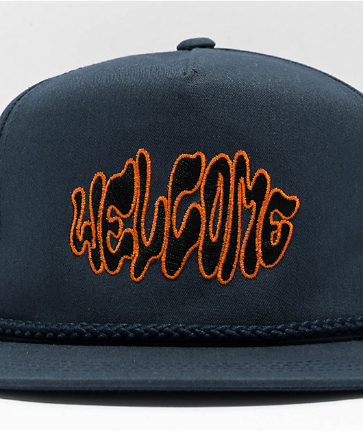 Welcome Warp Navy Snapback Hat | Zumiez