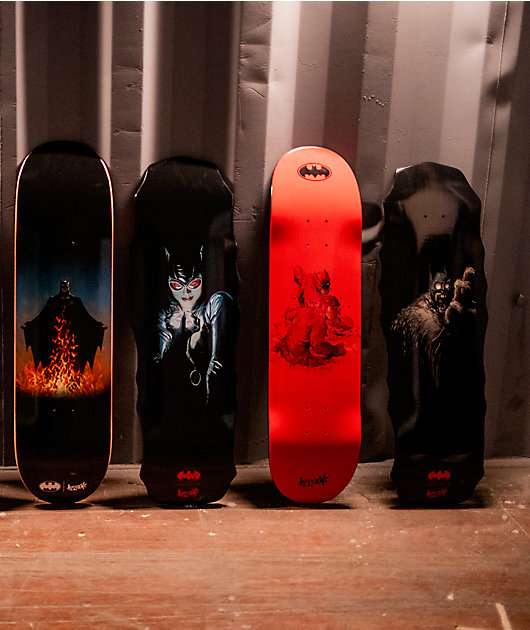 Welcome x Batman Bat Flames 8.5" Skateboard Deck | Zumiez