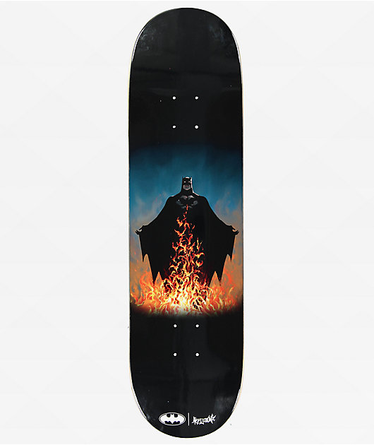 Welcome x Batman Bat Flames 8.5" Skateboard Deck | Zumiez