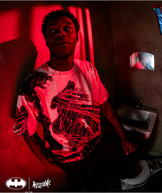 Welcome x Batman Gargoyle White Knit T-Shirt | Zumiez
