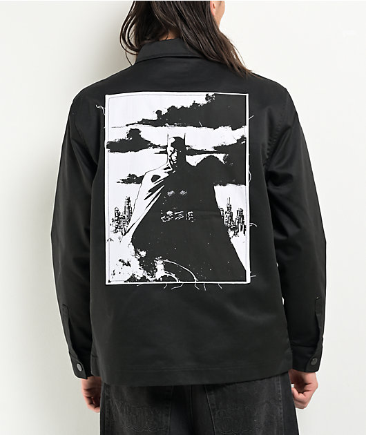 Welcome x Batman Gotham Black Long Sleeve Jacket | Zumiez