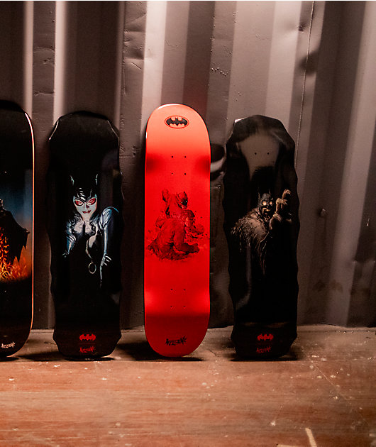 Welcome x Batman Heart Of Hush 9.5" Skateboard Deck | Zumiez