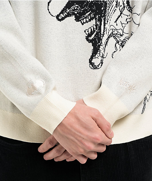 Welcome x Batman Joker Natural Sweater | Zumiez