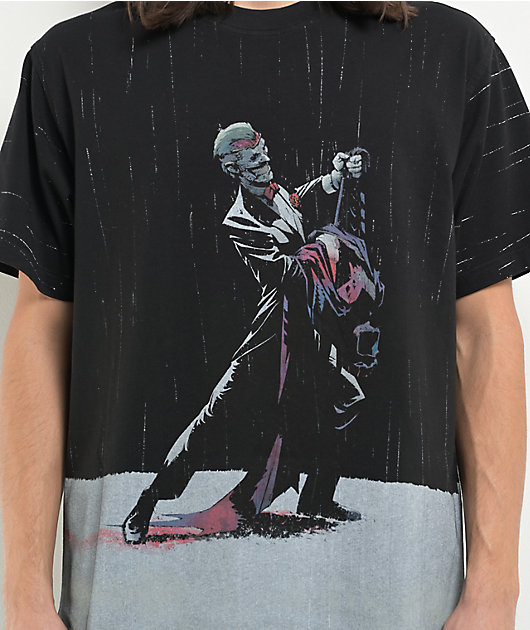 Welcome x Batman Rain Dance Black Knit T-Shirt | Zumiez