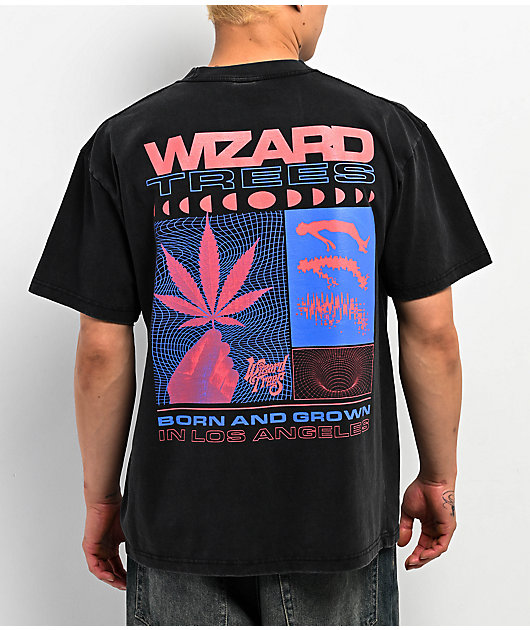 Wizard Trees Born And Grown Black Wash T-Shirt | Zumiez