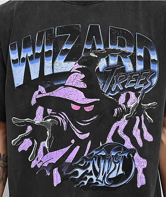 Wizard Trees Spellcaster Black Wash T-Shirt | Zumiez