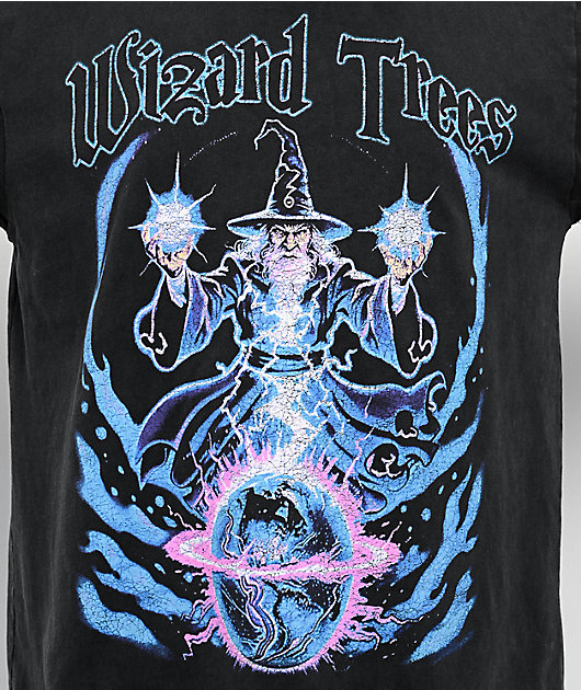 Wizard Trees Wizard Black Wash T-Shirt | Zumiez