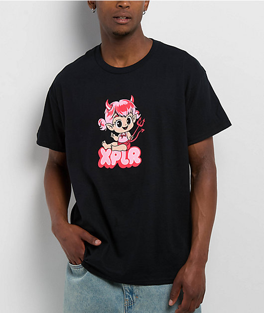 XPLR Devil Girl Black T-Shirt | Zumiez