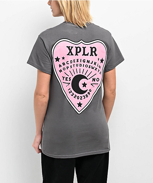 XPLR Planchette Board Charcoal T-Shirt | Zumiez