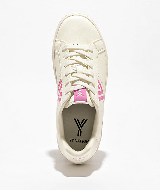 YY Nation Womens Nimbus White & Pink Shoes | Zumiez