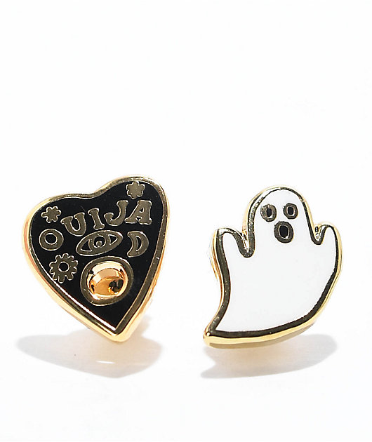 Yellow Owl Workshop Ghost & Planchette Stud Earrings | Zumiez