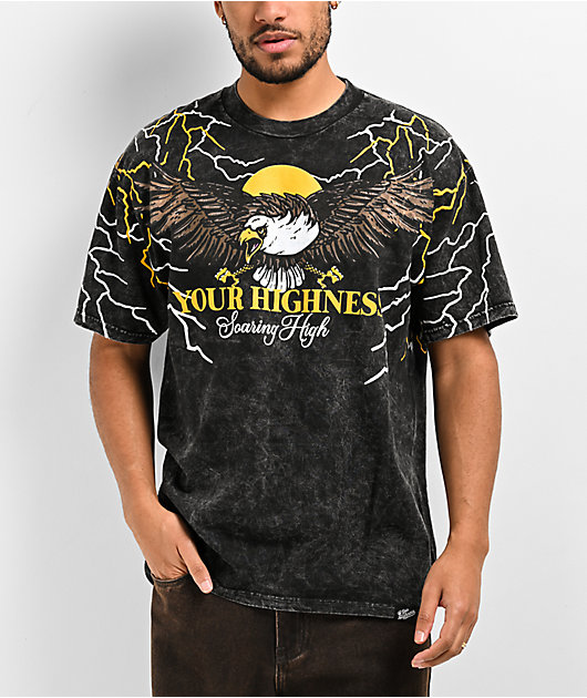 Your Highness Soaring High Black Wash T-Shirt | Zumiez