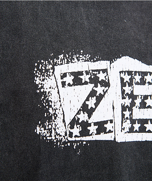 Zero Punk Stars Black Wash T-Shirt | Zumiez