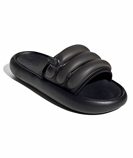 adidas Adilette Zplaash Black Slide Sandals | Zumiez