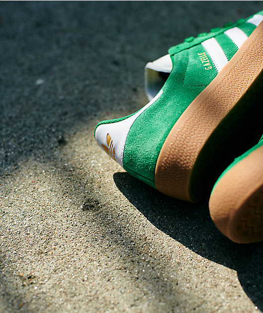 adidas Gazelle ADV Green, White & Gum Shoes | Zumiez