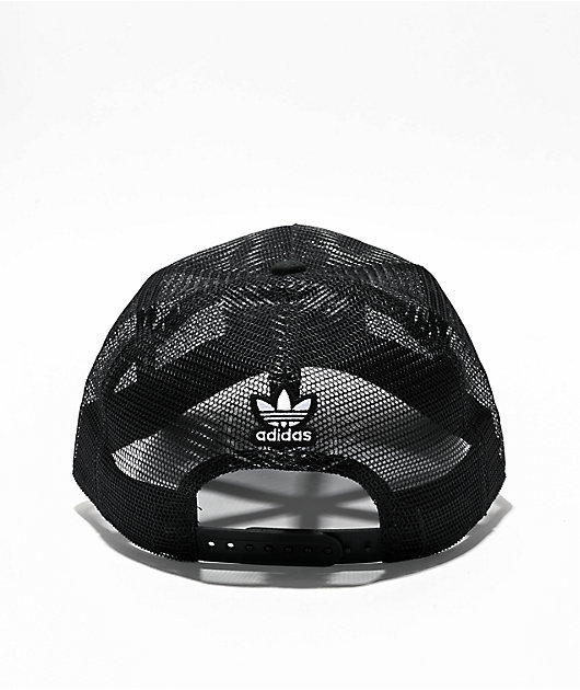 adidas Originals Worldwide Black Mesh Trucker Hat | Zumiez