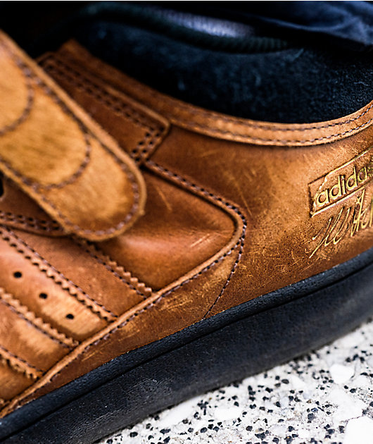 adidas Heitor Pro Shell ADV Brown & Core Black Skate Shoes | Zumiez