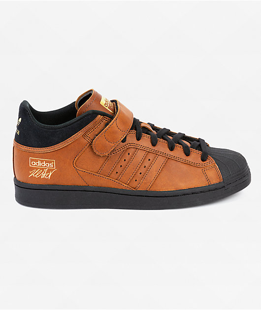 adidas Heitor Pro Shell ADV Brown & Core Black Skate Shoes | Zumiez