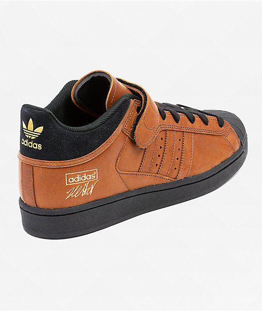 adidas Heitor Pro Shell ADV Brown & Core Black Skate Shoes | Zumiez