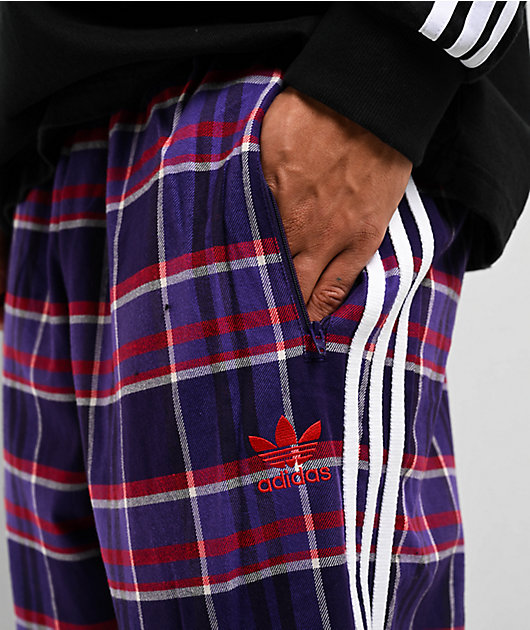 adidas x Korn Reversible Black & Plaid Track Pants | Zumiez
