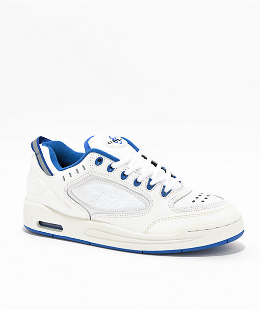 eS Creager White & Blue Skate Shoes | Zumiez
