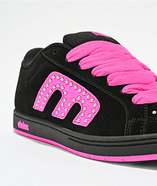 etnies Kingpin Black & Pink Skate Shoes | Zumiez